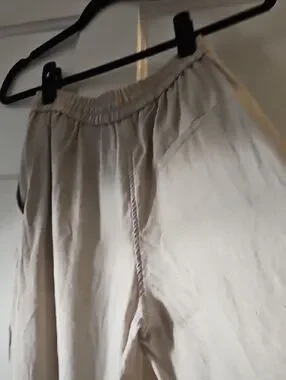 COS | Pants | Cos Beige Linenblend Drawstring Chinos | Poshmark
